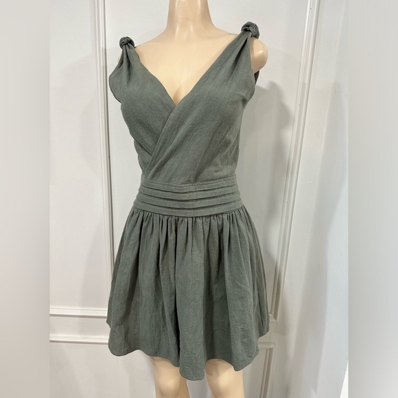 SIR the label | Dresses | Nwt Sir The Label Dark Olive Cross Open Back ...